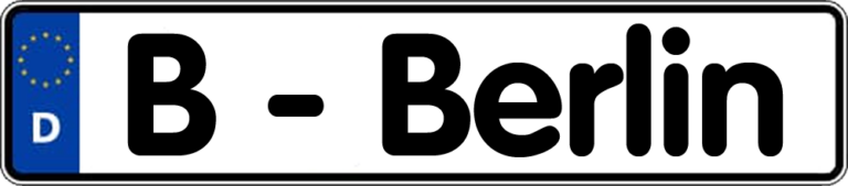 Berlin vergibt das Autokennzeichen "B" was sehr begehrt ist