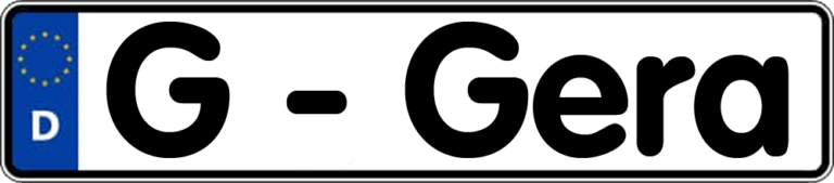Kfz Kennzeichen Gera